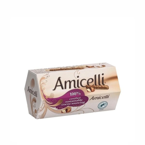 Amicelli 150g Hazelnut Wafer Rolls (1x150g) - Sweet Depot
