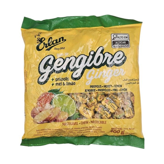Erlan 400g Chew Ginger (1X400G) - Sweet Depot
