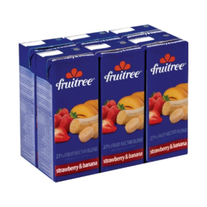 FRUITREE 200ML STRAW/BANANA (6X200ML) - Sweet Depot