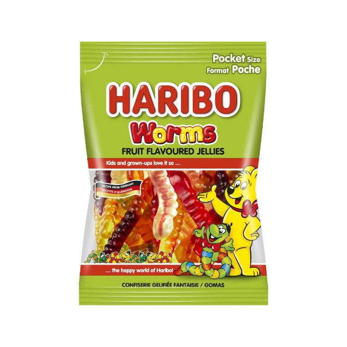 Haribo 80g Worms (1x80g) - Sweet Depot