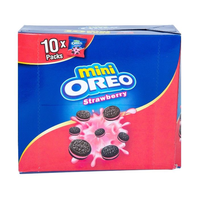 OREO MINI 10'S STRAWBERRY (1X10'S) - Sweet Depot