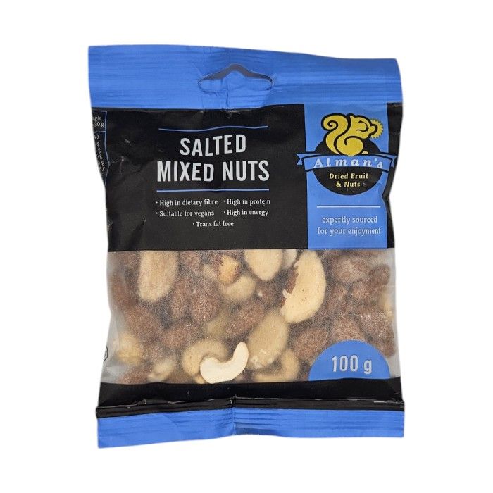 Almans 100g Mixed Nuts R/S (1x100g) - Sweet Depot
