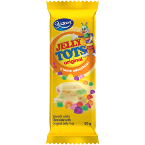 Beacon 80g Jelly Tots White Chocolate (1x80g) - Sweet Depot