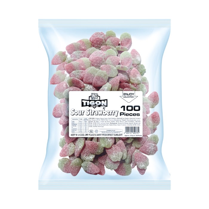 Tigon Pkt 100's Sour Strawberry (1x100's) - Sweet Depot